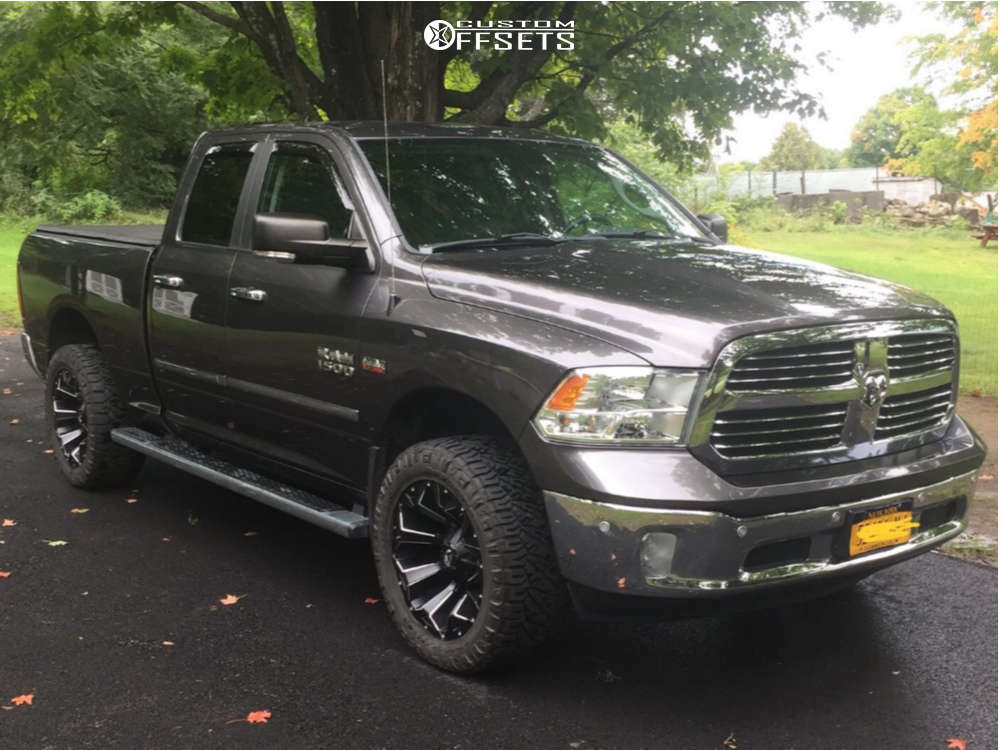 2015 Ram 1500 with 20x10 -18 Fuel Assault and 33/12.5R20 Nitto Ridge ...