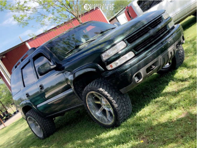 2002 Chevrolet Tahoe with 22x12 -44 Mayhem Arsenal and 33/12.5R22 AMP ...