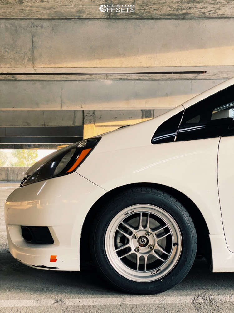 2013 Honda Fit with 15x7 41 Enkei RPF1 and 205/50R15 Nitto Neo Gen and ...