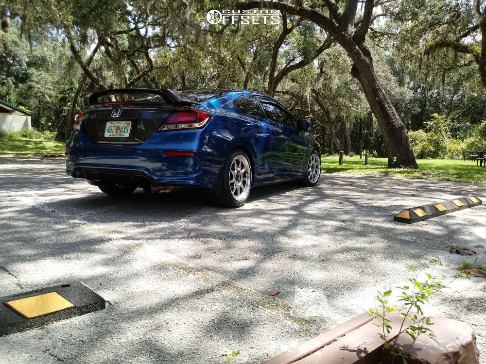 2015 Honda Civic with 17x8 38 Konig Hypergram and 215/40R17 Riken ...