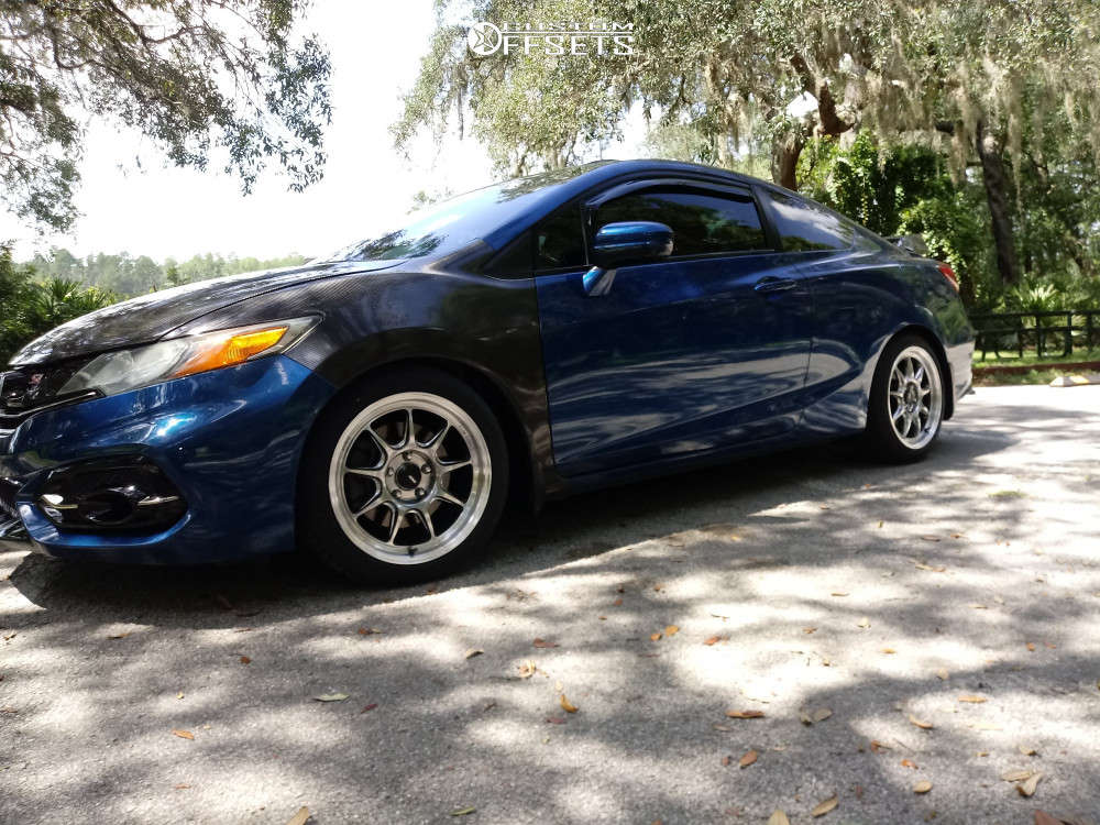 2015 Honda Civic with 17x8 38 Konig Hypergram and 215/40R17 Riken ...