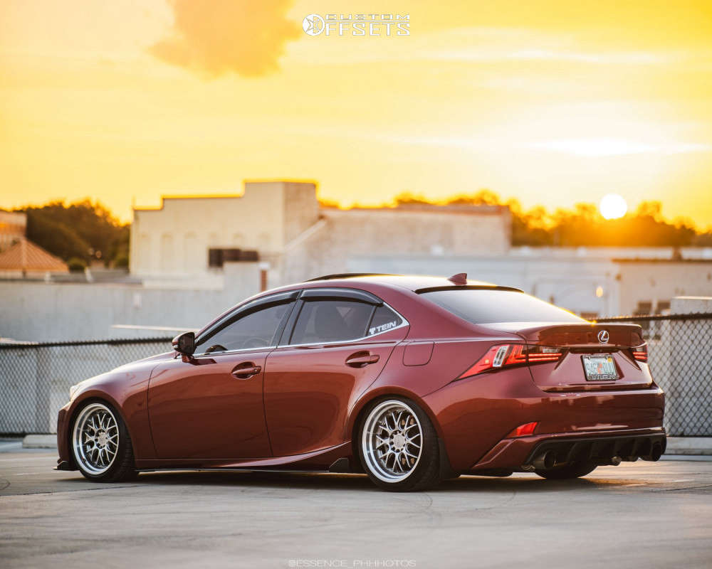 2015 Lexus IS250 with 18x9.5 40 F1R F21 and 225/40R18 Michelin Pilot ...