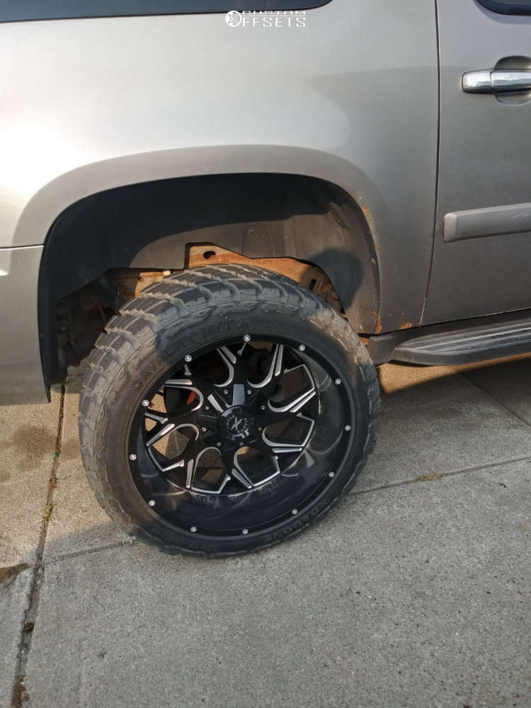 2009 Chevrolet Suburban 1500 with 22x12 -51 Xtreme Force Xf-8 and 33/12 ...