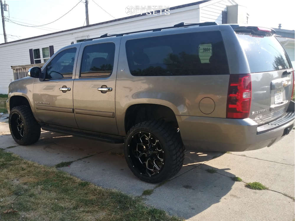 2009 Chevrolet Suburban 1500 with 22x12 -51 Xtreme Force Xf-8 and 33/12 ...
