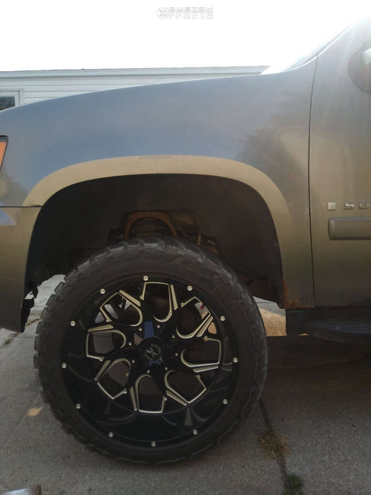 2009 Chevrolet Suburban 1500 with 22x12 -51 Xtreme Force Xf-8 and 33/12 ...