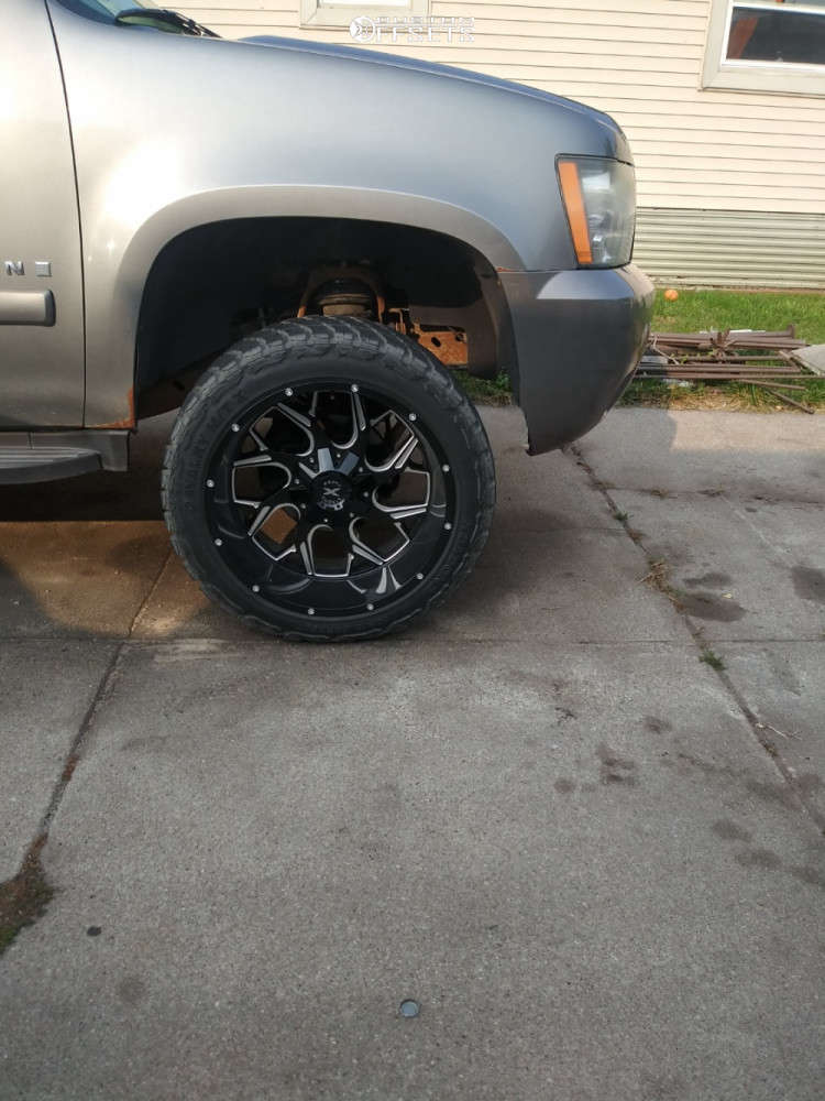 2009 Chevrolet Suburban 1500 with 22x12 -51 Xtreme Force Xf-8 and 33/12 ...