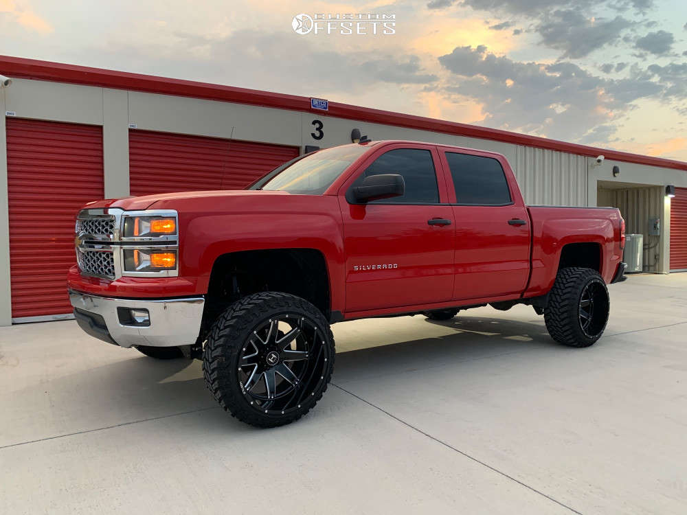 2014 Chevrolet Silverado 1500 with 22x14 -76 Hostile Alpha and 33/12.5R22 Atturo Trail Blade Mt ...