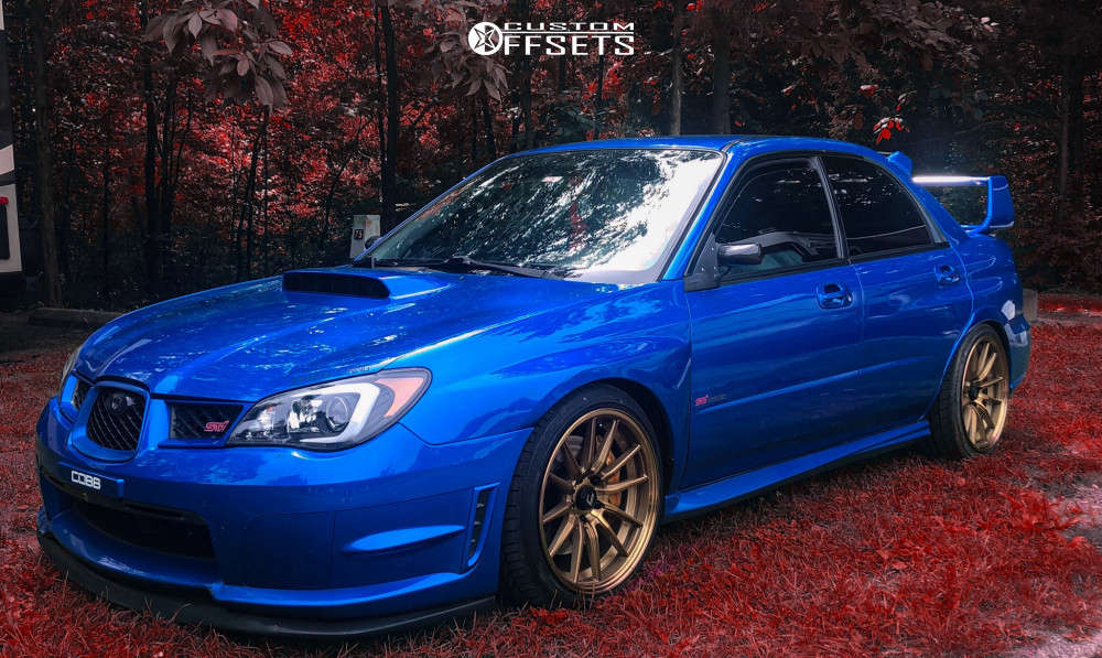 2006 Subaru Impreza with 18x9 30 Cosmis Racing R1 and 225/40R18 ...