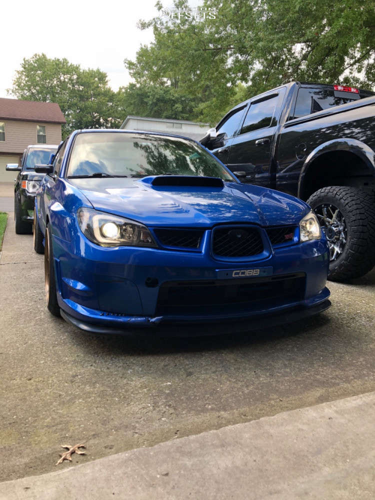 2006 Subaru Impreza with 18x9 30 Cosmis Racing R1 and 225/40R18 Achilles Atr Sport 2 and ...