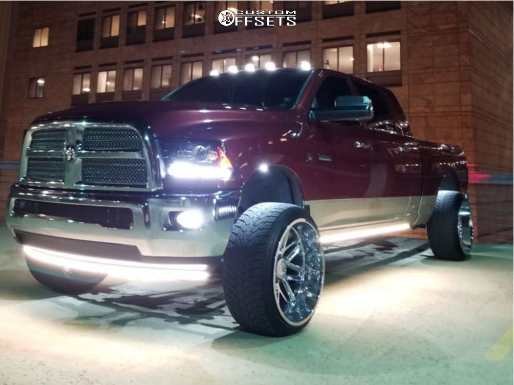 2011 Ram 3500 with 24x14 -76 Hostile Vulcan and 305/35R24 Atturo Az800 ...