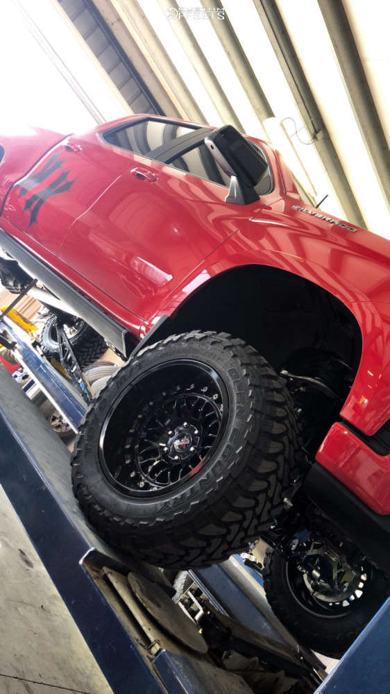 2020 Chevrolet Silverado 1500 with 20x12 -44 Black Rhino Fury and 35/12 ...