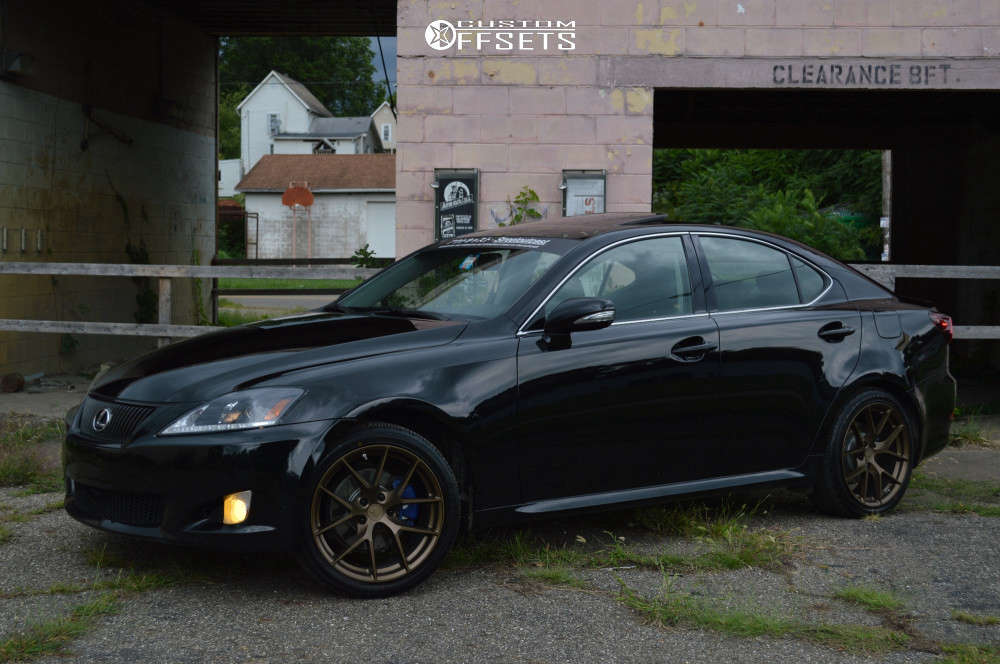 2010 Lexus IS250 with 18x8.5 35 Aodhan Aff7 and 235/40R18 Yokohama ...