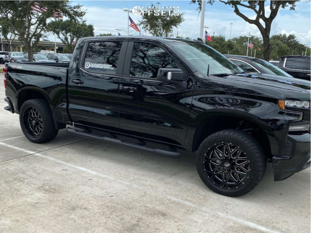 2020 Chevrolet Silverado 1500 with 22x10 -12 XF Offroad Xf-211 and 33/ ...