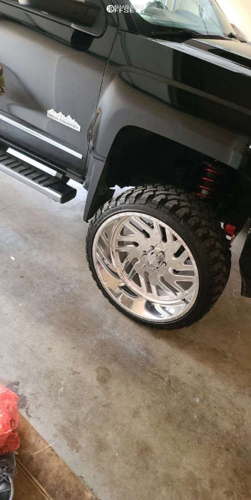 2014 Chevrolet Silverado 1500 with 26x12 -44 American Force Rebel Ss ...