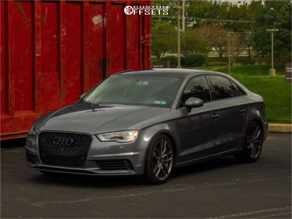 2016 Audi A3 Quattro with 18x8 42 Niche Vosso and 225/40R18 Continental ...