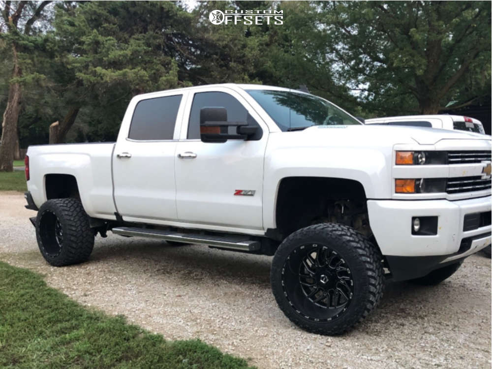 2016 Chevrolet Silverado 2500 HD with 22x14 -76 TIS 544BM and 355/40R22 Nitto Trail Grappler and ...