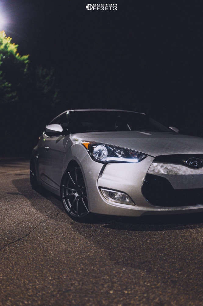 2013 Hyundai Veloster with 18x8 35 Liquid Metal Shift and 215/40R18 ...