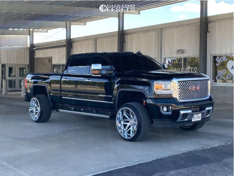 2015 GMC Sierra 2500 HD with 24x14 -76 Hostile Vulcan and 305/35R24 ...