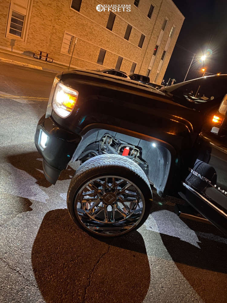2015 GMC Sierra 2500 HD with 24x14 -76 Hostile Vulcan and 305/35R24 ...