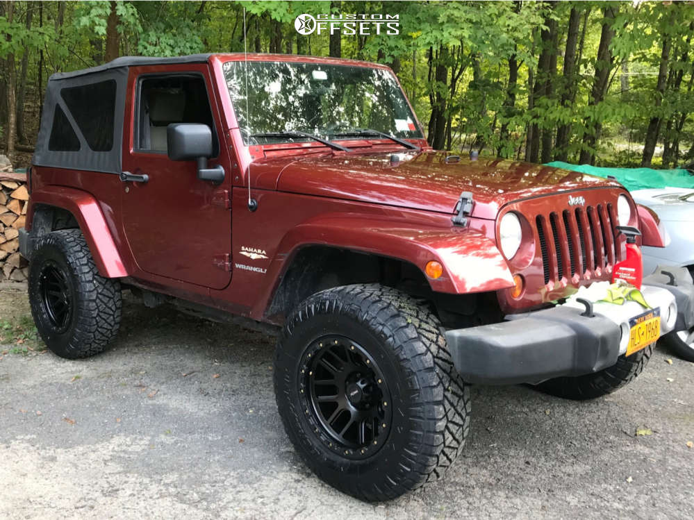 2008 Jeep Wrangler with 17x9 -12 Vision Nemesis 111 and 285/70R17 Nitto ...