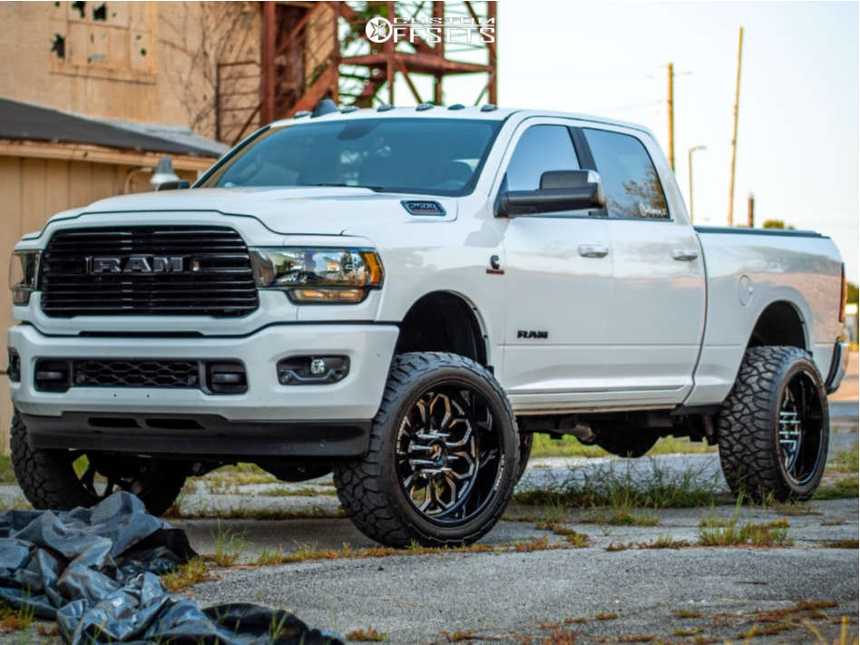 2019 Ram 2500 with 24x12 -44 KG1 Forged Knox and 325/45R24 Delinte Dx ...