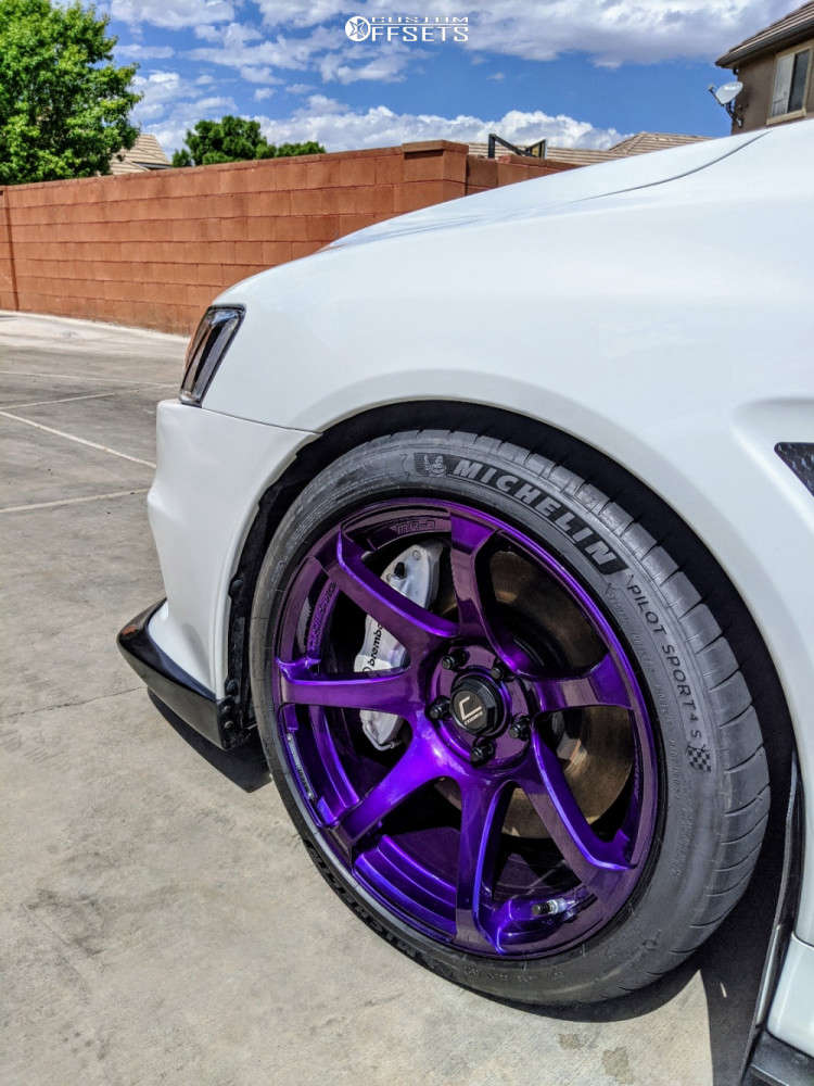 2014 Mitsubishi Lancer with 18x10 25 Cosmis Racing Mr7 and 265/35R18 ...