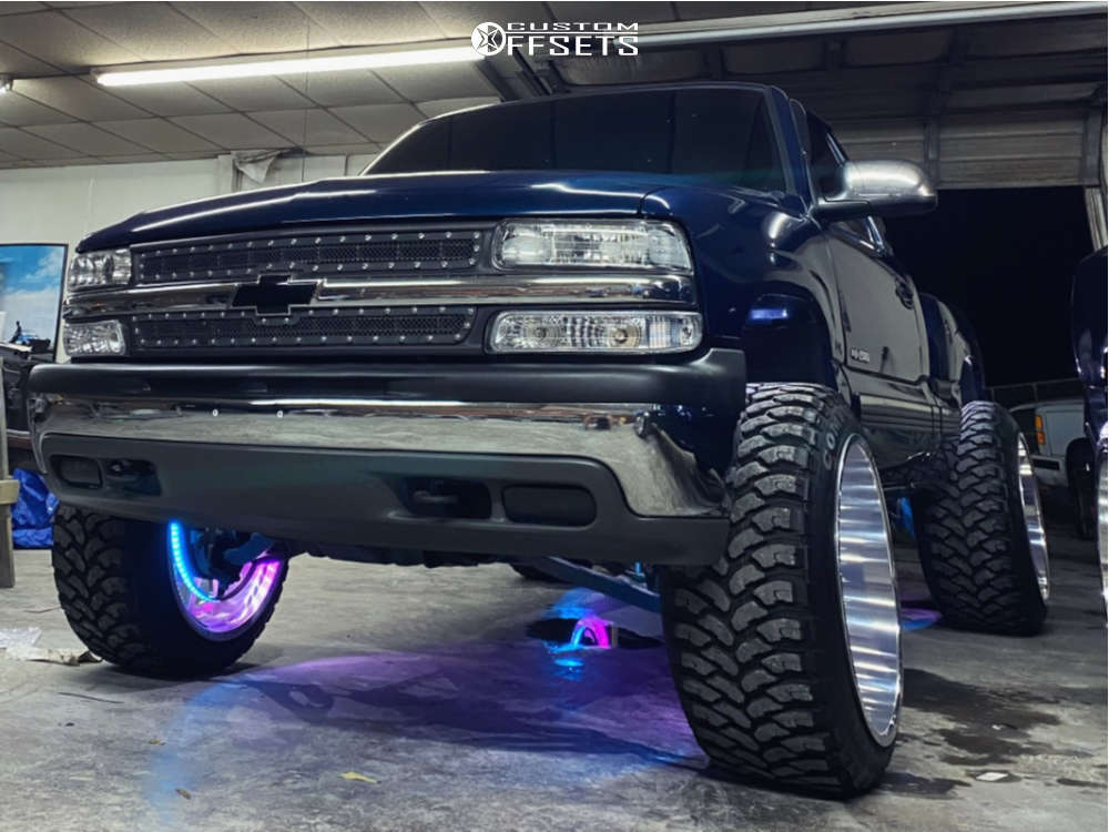 2000 Chevrolet Silverado 1500 with 22x14 -73 American Force Spirit Ss and 33/12.5R22 Comforser ...