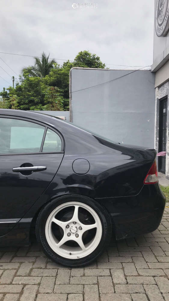 2007 Honda Civic with 17x7.5 48 Enkei RP02 and 235/45R17 GT Radial ...