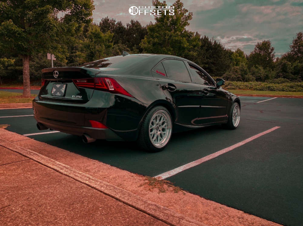 2015 Lexus IS250 with 18x9.5 22 ESR Cs1 and 235/40R18 Riken Raptor and ...