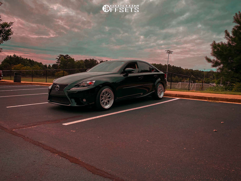 2015 Lexus IS250 with 18x9.5 22 ESR Cs1 and 235/40R18 Riken Raptor and ...