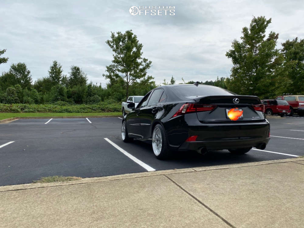 2015 Lexus IS250 with 18x9.5 22 ESR Cs1 and 235/40R18 Riken Raptor and ...