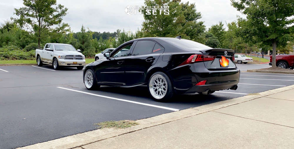 2015 Lexus IS250 with 18x9.5 22 ESR Cs1 and 235/40R18 Riken Raptor and ...