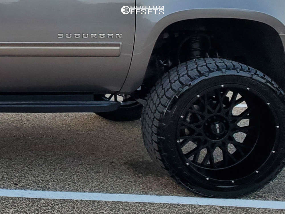 2011 Chevrolet Suburban with 24x12 -51 Vision Rocker and 325/45R24 ...