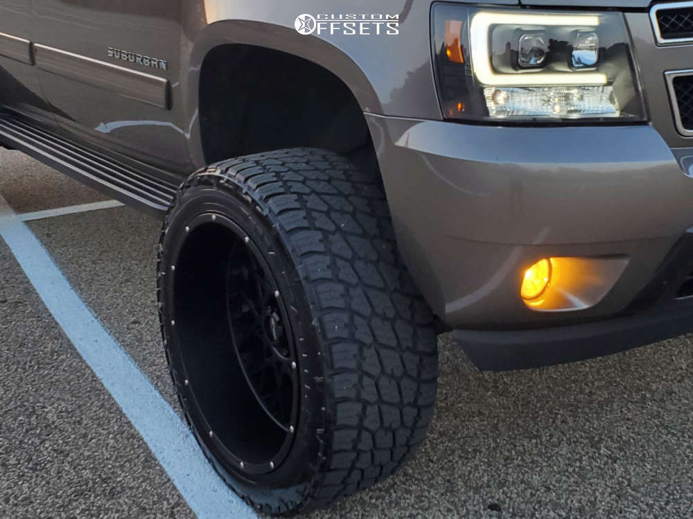 2011 Chevrolet Suburban with 24x12 -51 Vision Rocker and 325/45R24 ...
