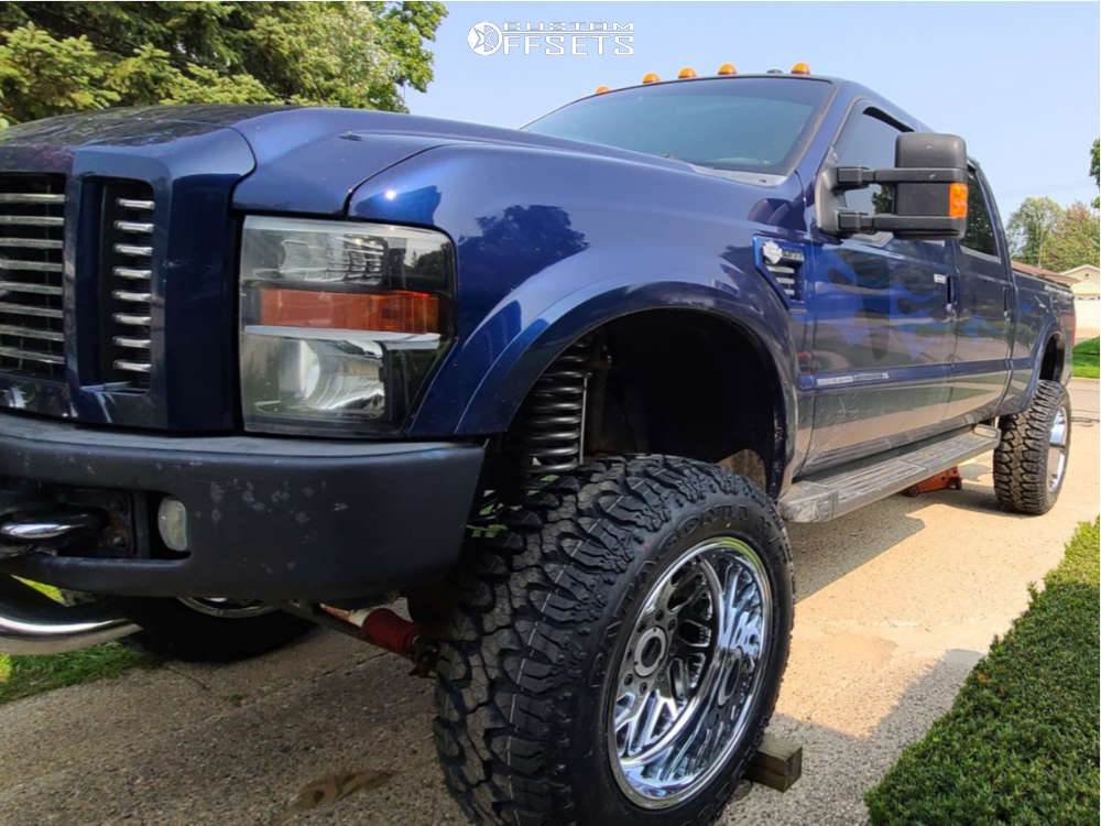 2009 Ford F-350 Super Duty with 22x12 -44 Fuel Triton D609 and 37/13 ...