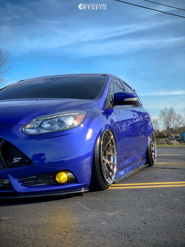2014 Ford Focus with 18x9.5 35 BC Forged Hca 383 and 215/40R18 Nitto ...