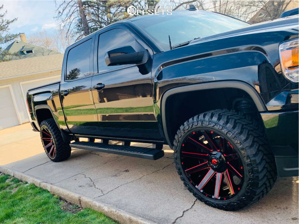 2015 GMC Sierra 1500 with 22x10 -18 Fuel Contra and 33/12.5R22 Atturo ...