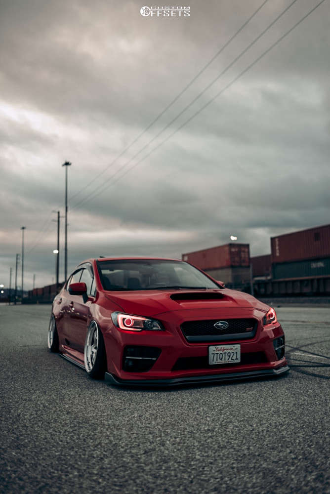 2017 Subaru WRX STI with 18x10 18 Work Meister S1 3p and 225/35R18 ...