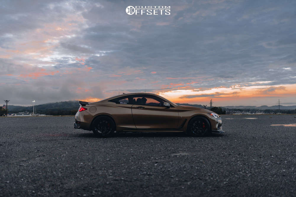 2018 INFINITI Q60 with 19x9.5 40 Rohana Rfx11 and 285/35R19 Firestone ...