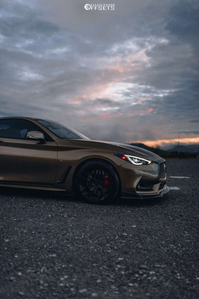 2018 INFINITI Q60 with 19x9.5 40 Rohana Rfx11 and 285/35R19 Firestone ...