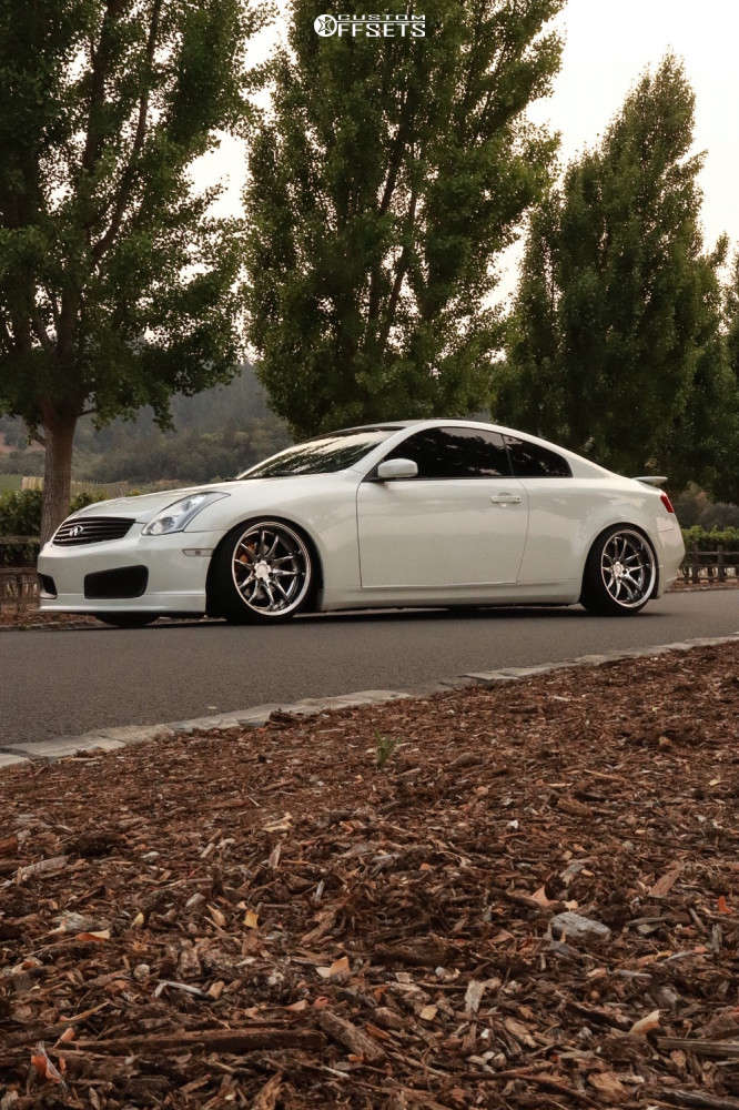 2004 INFINITI G35 with 19x11 15 Aodhan Ds02 and 235/35R19 Delinte D7 Thunder and Coilovers ...