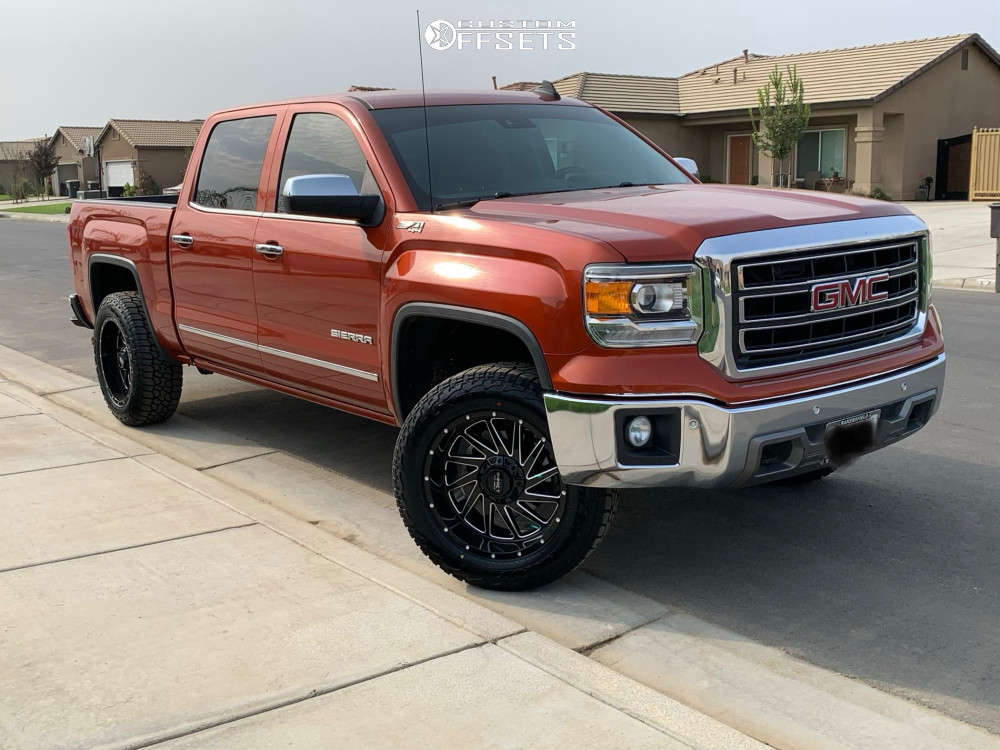 2015 GMC Sierra 1500 with 20x10 -24 Hardrock Crusher and 275/60R20 ...