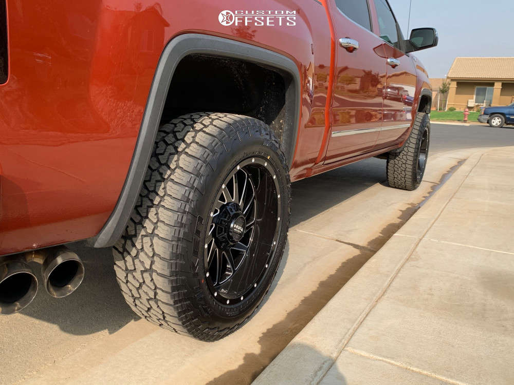 2015 GMC Sierra 1500 with 20x10 -24 Hardrock Crusher and 275/60R20 ...