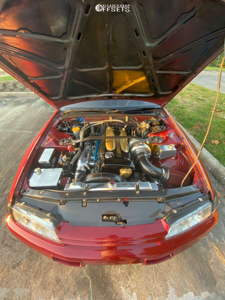 1991 Nissan Skyline R32 with 18x11 -15 Work Meister S1 3p and 275/35R18 ...