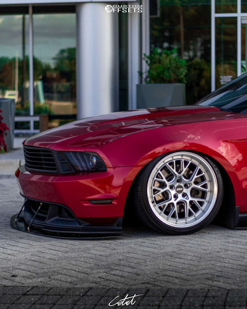 2012 Ford Mustang with 19x9.5 35 ESR Cs11 and 285/35R19 Ironman Imove ...