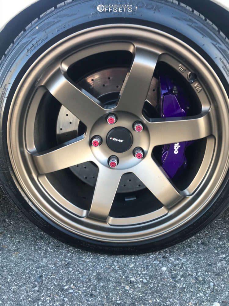 2018 Subaru WRX STI with 18x9.5 38 AVID1 AV6 and 255/35R18 Hankook ...