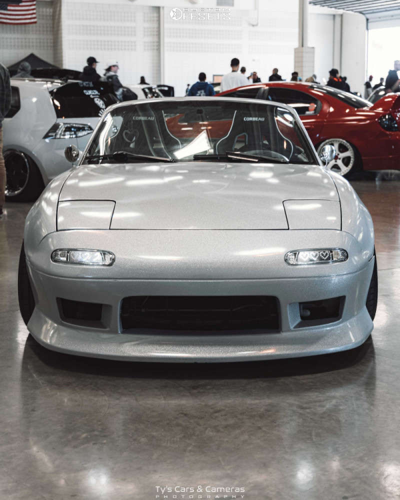 1996 Mazda Miata with 16x8 15 Klutch Sl2 and 195/40R16 Federal ...