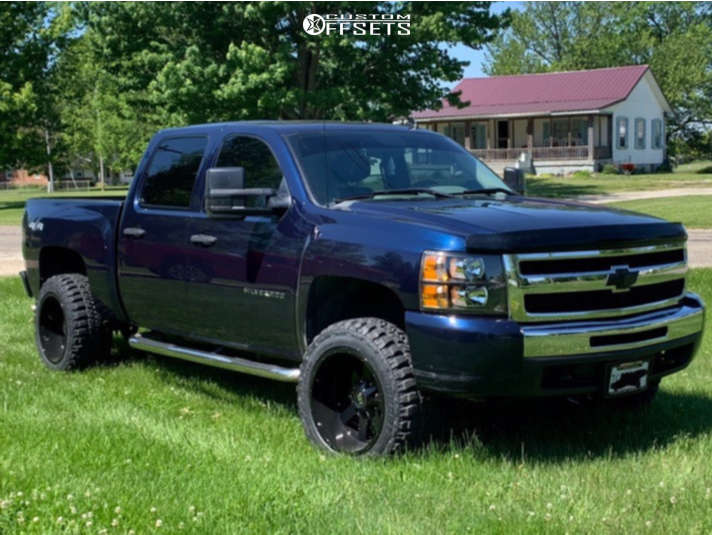 2010 Chevrolet Silverado 1500 with 20x12 -44 Hardrock Tank H706 and 33/ ...
