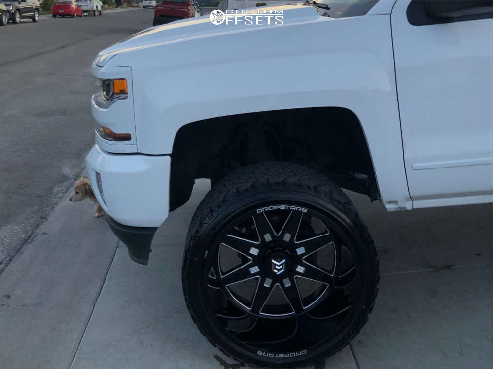 2017 Chevrolet Silverado 1500 with 24x14 -76 Dropstars 655c and 33/13 ...