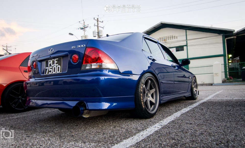 2005 Lexus IS300 with 18x8.5 35 Miro 398 and 225/40R18 Maxxis Victra and Coilovers | Custom Offsets